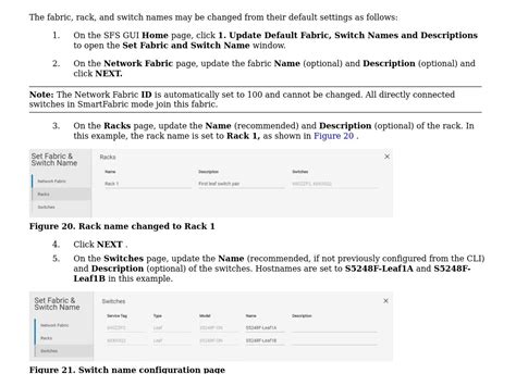 Update Fabric And Switch Names Dell Emc Networking Smartfabric Services Deployment With Vxrail
