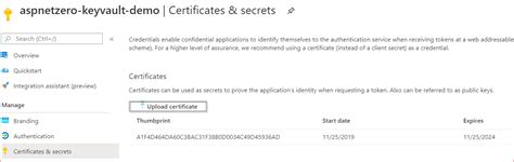 Error While Accessing Azure Keyvault Secrets With Certificate In