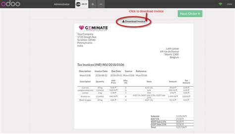 POS Invoice Preview The Odoo Store