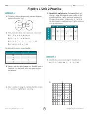 Algebra Unit Practice Pdf Name Class Date Algebra Unit Practice Lesson Model