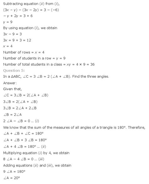 NCERT Solutions For Class 10 Maths Chapter 3 Pair Of Linear Equations