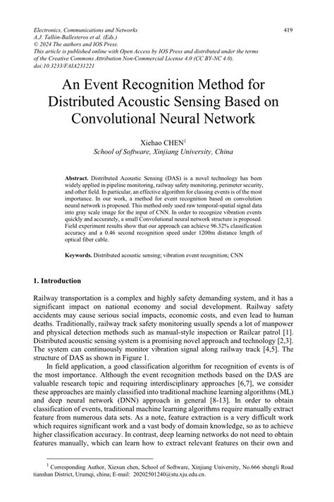 Pdf An Event Recognition Method For Distributed Acoustic Sensing