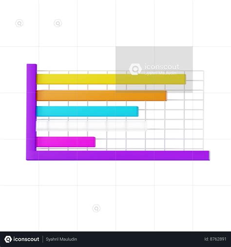 Horizontal Bar Chart 3d Icon Download In Png Obj Or Blend Format