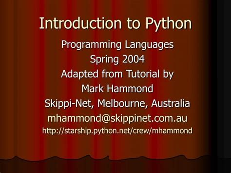 PPT Python Programming Introduction Easy Portable Extensible PowerPoint Presentation ID