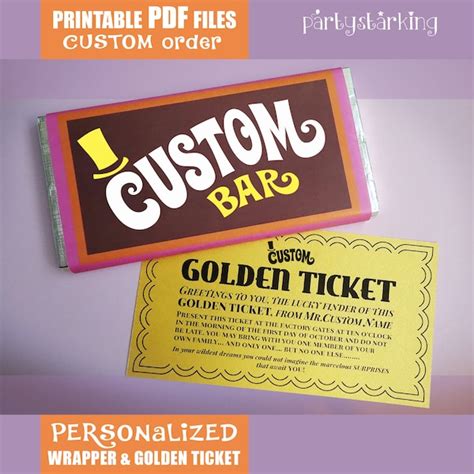 Custom Candy Wrappers Etsy