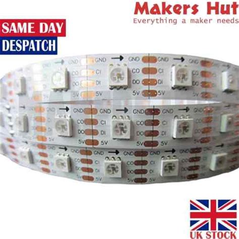 WS2813 5V Addressable RGB LED Strip 30 60 LED M IP30 IP67 Makers Hut