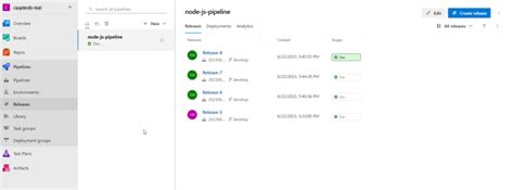 deploy node js to azure app service with azure devops