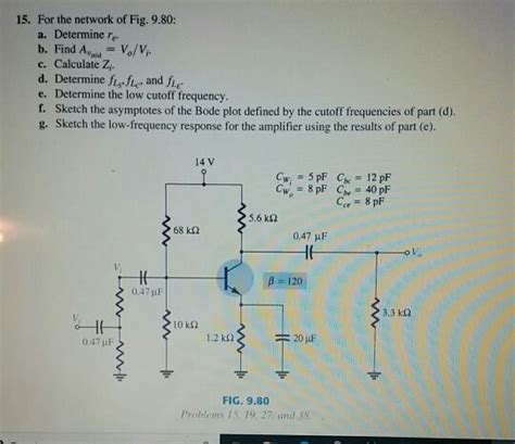 solved 15 for the network of fig 9 80 a determine re b