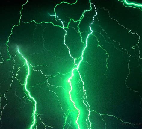 Green Lightning Background