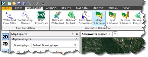Merge Subbasins Command Civilgeo Knowledge Base
