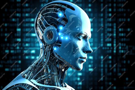 premium ai image 3d rendering technology robotics data analytics or