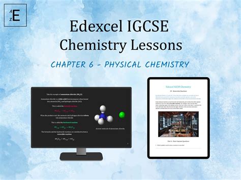 Edexcel Igcse Chemistry Lessons Chapter 6 Physical Chemistry