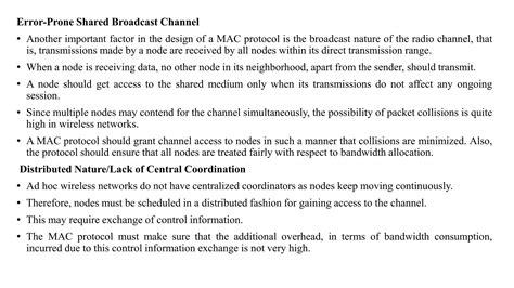 Mac Protocols For Ad Hoc Wireless Networks PPTX