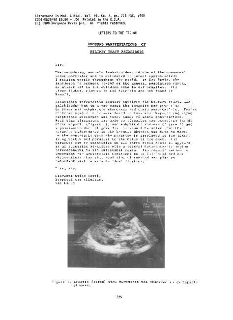 Pdf Ascariasis Of The Biliary System Yizhar Floman