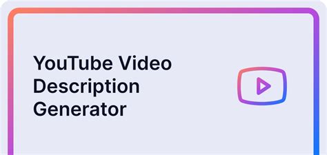 Youtube Description Generator By Textcortex