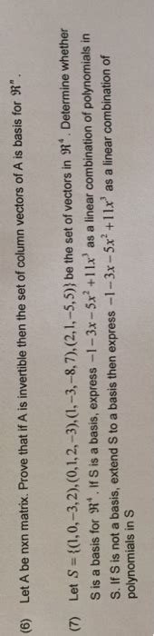 Solved Let A Be Nxn Matrix Prove That If A Is Invertible Chegg