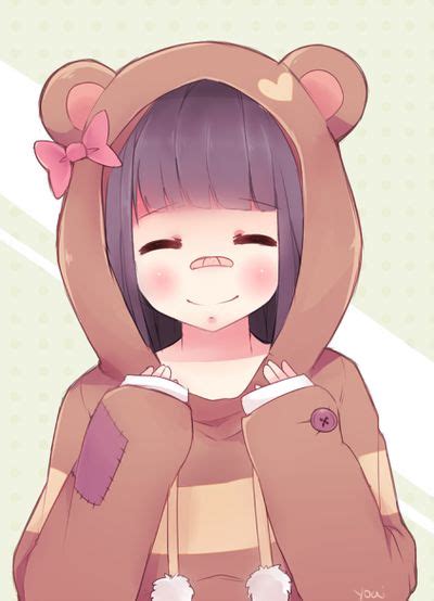 Anime Girl Bear Hoodie Discount