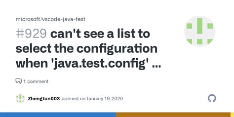 Can T See A List To Select The Configuration When Java Test Config Is Not Empty Issue