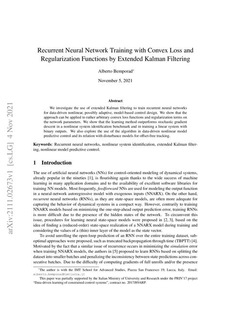 Recurrent Neural Network Training With Convex Loss And Regularization