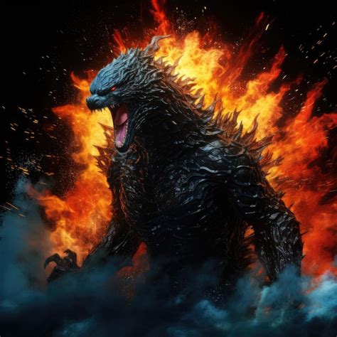 Burning Godzilla Wallpaper