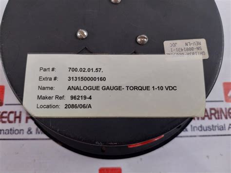 Md Totco Ght103a 000356a Analogue Torque Meter 1 10 Vdc Aeliya