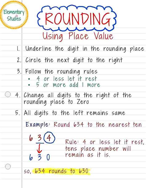 Number Chart For Rounding