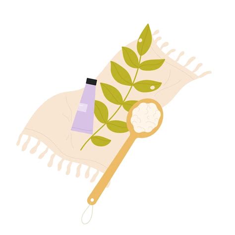 Premium Vector Body Skin Care Brush And Scrub Beauty Routine Natural