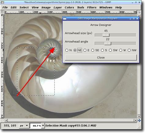 GIMP Arrow Designer