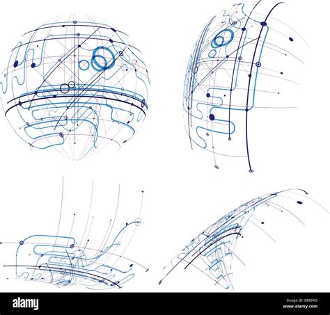 Circuit Vector Abstract Set Stock Vector Image And Art Alamy