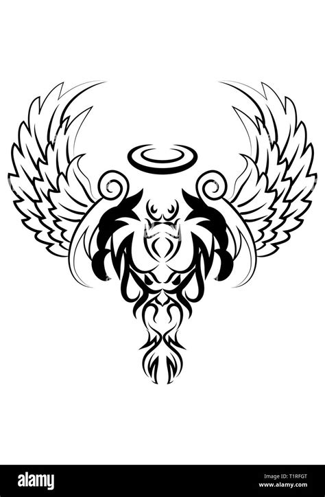 Tribal Devil Wing Tattoo