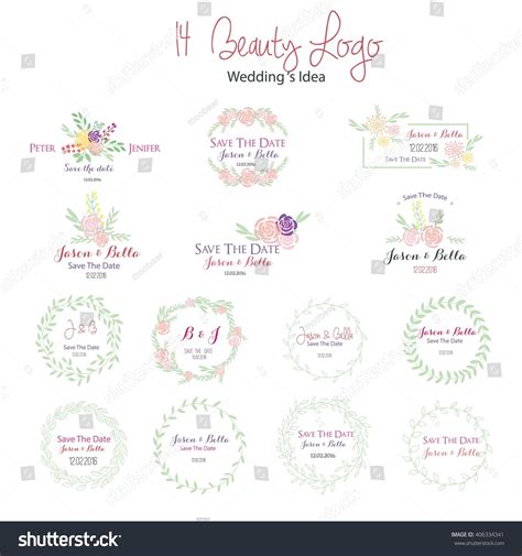 Save Date Vector Set Stock Vector Royalty Free 406334341 Shutterstock