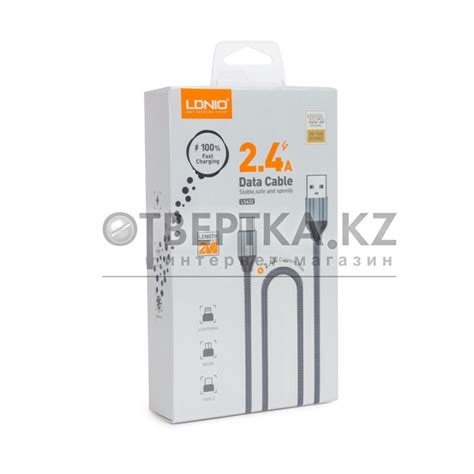 Интерфейсный кабель Ldnio Lightning Ls432 2 4a Tpe Алюминий 2м Ls432 Lightning купить в Алматы