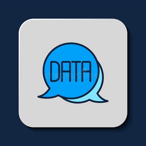 Filled Outline Data Analysis Icon Isolated On Blue Background Business Data Analysis Process