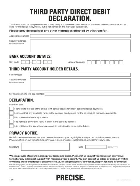 Fillable Online Third Party Direct Debit Declaration Fax Email Print