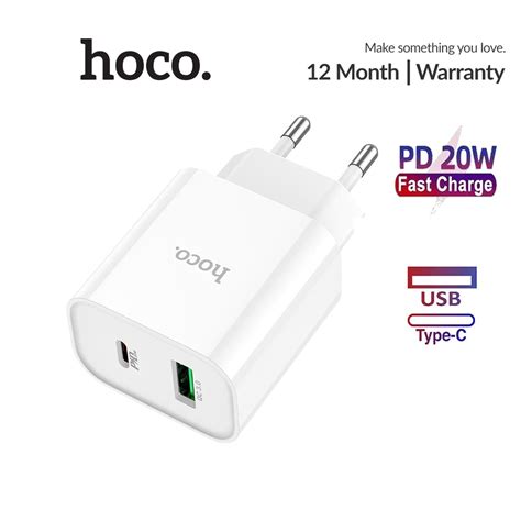Củ sạc nhanh PD20W Hoco C80A Plus chân tròn cổng USB Type C Shopee Việt Nam
