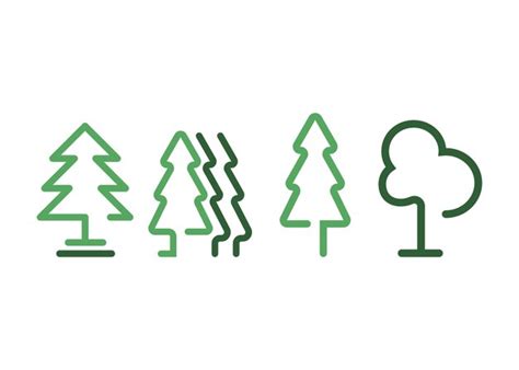 Premium Vector Tree Icon Line Design Template Vector Isolated Illustration