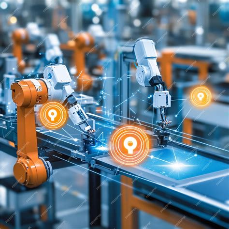 Iot Sensors In Manufacturing Plants For Predictive Maintenance Premium Ai Generated Image