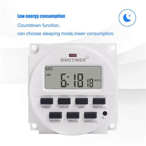 digital lcd power programmable timer time switch 16a timer ac 220v 12v