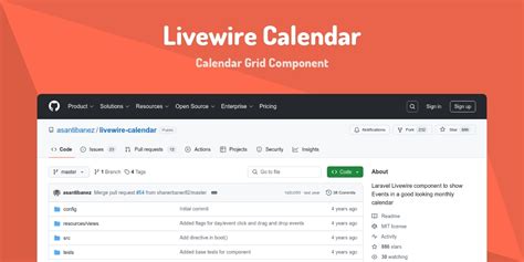 livewire calendar calendar grid component made with laravel
