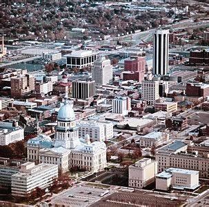 Aerial View Of Downtown Springfield Illinois Aerial View Of Lansing