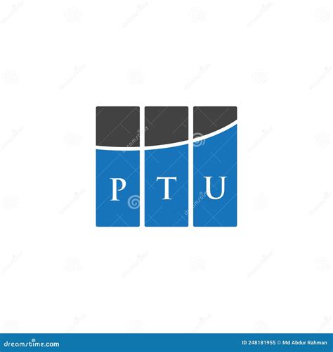 Ptu Letter Logo Design On White Background Ptu Creative Initials