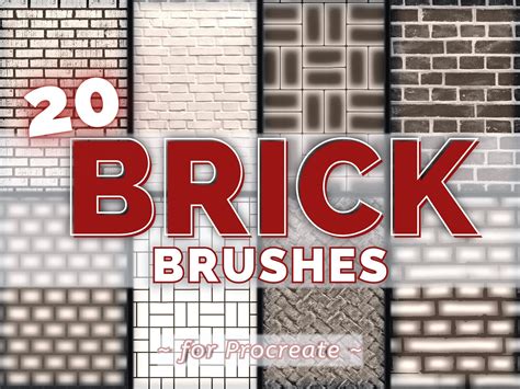 Procreate Bricks Texture Brushes Procreate Patterns Bricks Procreate Brushes Procreate Brush Set ...