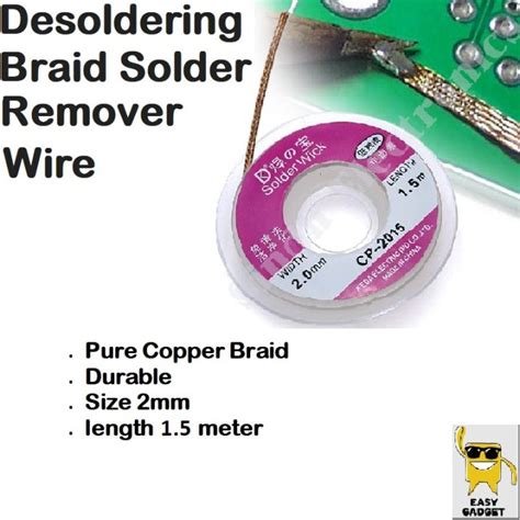 Desoldering Braid Solder Remover Wick Wire 1 5 Meter 2mm Daraz Pk