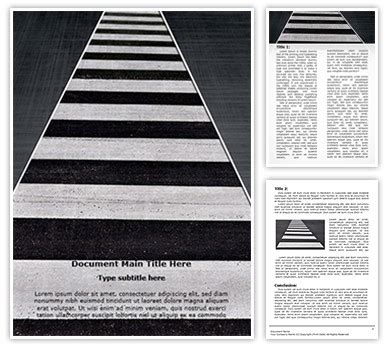 Crosswalk Editable Word Template And Design