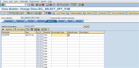 Sap Tech Global Class Passing Parameters Select Options And