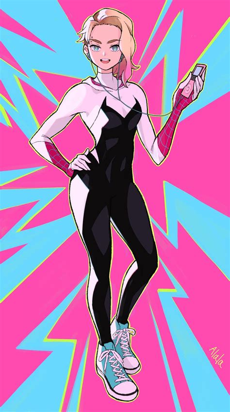 Spider Gwen And Gwen Stacy Marvel And 3 More Drawn By Sushipizzarrr