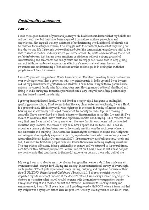 Positionality Statement Having Said That My Statement Of Understanding The Dualities Of Life