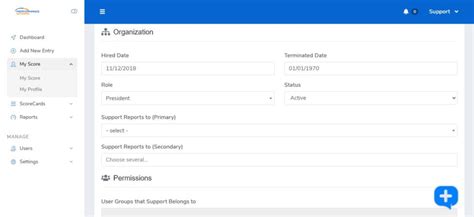 User Profiles How Manage User Profiles Performance Scoring
