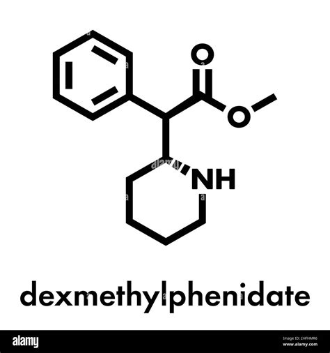 Dexmethylphenidate Drug Molecule Skeletal Formula Stock Vector Image And Art Alamy