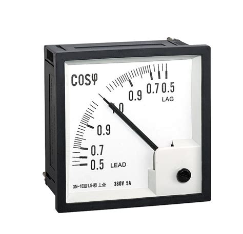 3 Phase Analog Power Factor Meter Black White Color Ce Certificate Ip40